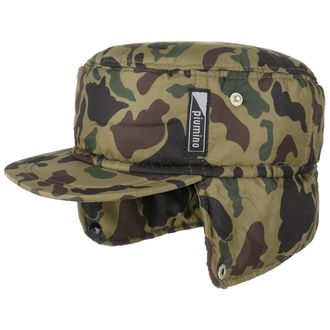 LIPODO Camouflage Armycap mit Ohrenklappen Damen Herren Aus Stoff Baumwolle Gef&uuml;ttert Wasserabweisend Mit Stretchband Winterm&uuml;tze mit Schirm Herbst Winter Ca