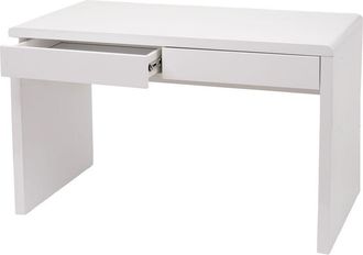 Hhg Schreibtisch 658, Bürotisch Computertisch Arbeitstisch, Hochglanz Weiß 120x60cm