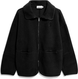 Armedangels Damen Fleecejacke aus Bio-Baumwolle ANAAWIL Oversized Fit Black