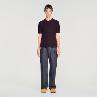 Sandro Polo en maille &eacute;ponge