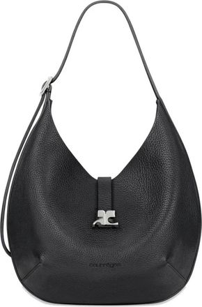 Courr&egrave;ges Femme, Sacs, Noir, Taille: ONE Size Sac bandouli&egrave;re &agrave; boucle logo