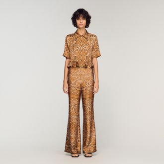 Sandro Chemise courte &agrave; imprim&eacute; bandana