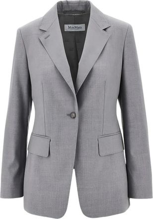 Max Mara Femme, Vestes, Gris, Taille: 42 FR Blazer Circense en laine vierge