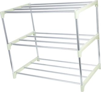 Cabilock Stöckiges Schuhregal Stabiler Schuhorganizer Platzsparend mit Verstärktem Rohrrahmen für Kleiderschrank und Flur Robuste Schuhaufbewahrung für Mehrere