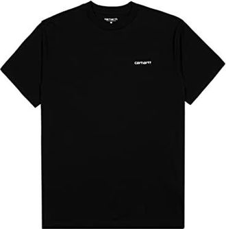 Carhartt Work in Progress T-Shirt S/S Script Embroidery Homme Noir, Noir, Large