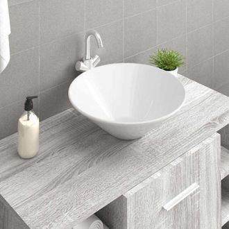 vidaXL Waschbecken 2 Stk. Wei&szlig; 42x42x14 cm Keramik - Vidaxl