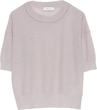 Fabiana Filippi Femme, Pulls, Rose, Taille: 44 FR Tricot ras du cou