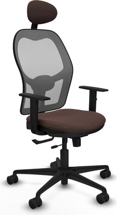 Piqueras y Crespo Stuhl mit Lendenwirbel- und Nackenst&uuml;tze mit 1D-Armlehnen und festem Kopfteil, ausgestattet mit Syncro/Traslack und injiziertem Schaum. Mit Rollen von