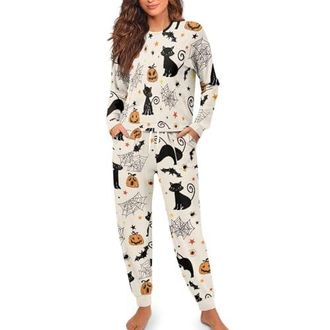 Generic Ensemble de v&ecirc;tements de d&eacute;tente pour femme 2 pi&egrave;ces en coton et lin - Tenue d&eacute;contract&eacute;e ample &agrave; manches 3/4 - Pantalon large taille haute avec poche