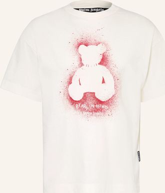 Palm Angels T-Shirt Spray Bear Reg weiss