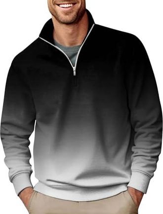 Generic Sweat Homme sans Capuche Pull Col Roulé Homme Pull Zippé Pull Travail Homme Pull Demi Zippé Pull Camionneur Homme Laine Pull Homme Col V Pull Col Roul