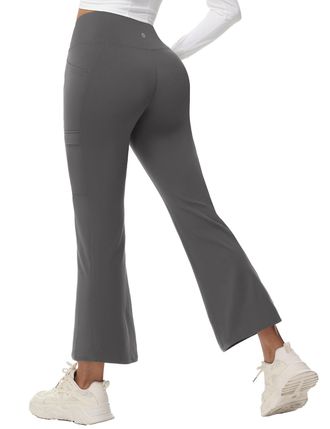 Baleaf Damen Wanderhose Wasserabweisend Outdoorhose Winddicht Thermo Hose Schlaghose Trekkinghose mit Taschen Winter Grau XXL