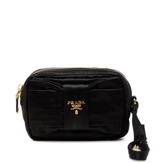 Prada Pre-owned Sac en Satin - Femme - Pre-owned - Noir - Taille: ONE Size