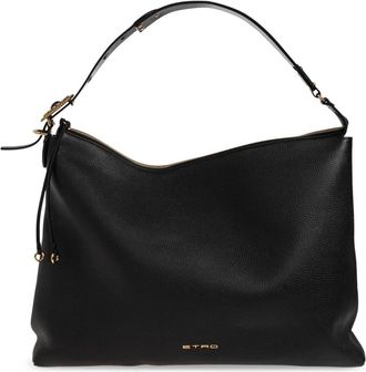 Etro Sac Hobo Grand avec Franges - Femme - Sacs - Noir - Taille: ONE Size