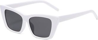 Generic Lunettes De Soleil Carr&eacute;es &Agrave; Monture Fine UV400 For Hommes Et Femmes, Id&eacute;ales For La Conduite, Les Vacances Et Le Shopping Photo.(White)