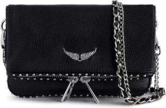 Zadig&Voltaire Femme, Sacs, Noir, Taille: ONE Size Clous en cuir grainé nano