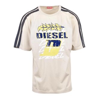 Diesel T-Shirts - - Tops - Herren - Beige - S