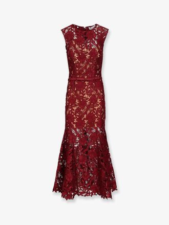 Self Portrait Lace Midi Dress with belt - SELF PORTRAIT - gender_Woman