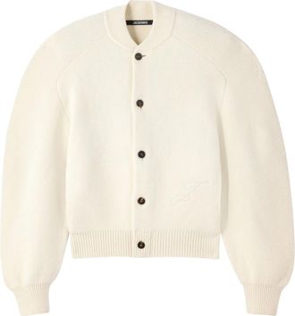 Jacquemus Homme, Pulls, Blanc, Taille: M Cardigan Oversize