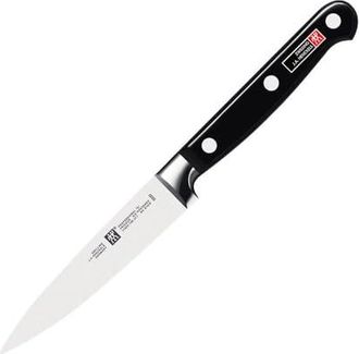 Zwilling Professional S Spick- und Garniermesser, Klingenlänge: 10 cm, Kleines Klingenblatt, Rostfreier Spezialstahl/Kunststoff-Griff mit Nieten, Schwarz [Made