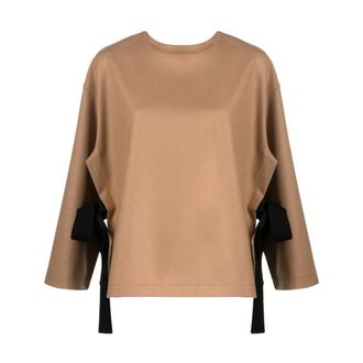 Erika Cavallini Semi Couture Nara Wollmischung Bluse - - Blouses & Shirts - Damen - Braun - XS
