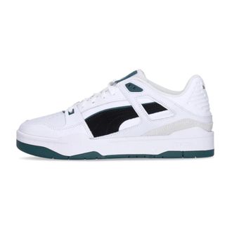 Puma Niedriger Wildleder Slipstream Sneaker Wei&szlig;/Schwarz/Gr&uuml;n - - Shoes - Herren - Wei&szlig; - 46 EU