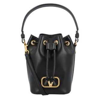 Valentino Garavani Beuteltaschen - V Logo Mini Bucket Bag - Gr. unisize - in Schwarz - f&uuml;r Damen