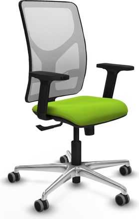 Piqueras y Crespo Schreibtischstuhl aus Kunstleder mit 2D-Armlehnen, h&ouml;henverstellbare Lendenwirbelst&uuml;tze, mit 3 Positionen und Schneidschaum, Wei&szlig;/Pistazie