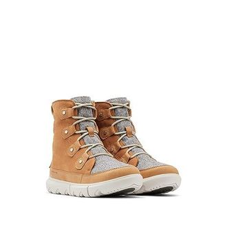 Sorel Femme Explorer Joan Wp Bottes De Neige, Tawny Buff Moonstone Explorer 2 Joan Felt, 37.5 EU