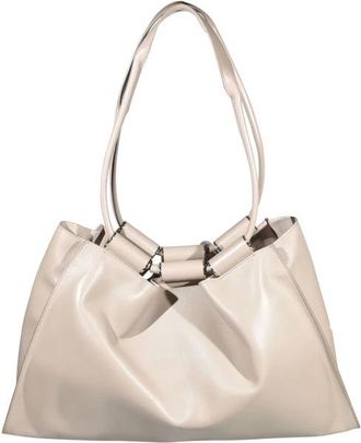 Giorgio Armani Femme, Sacs, Beige, Taille: ONE Size Sac bandouli&egrave;re en cuir &agrave; d&eacute;tails fronc&eacute;s