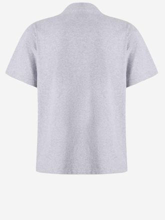 Balenciaga Mens Printed Cotton T-Shirt Light Grey T-Shirts And Polos
