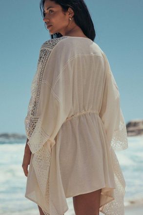 Next Strandshirt Cover-up mit H&auml;kelbesatz und Bindeg&uuml;rtel (1-tlg)