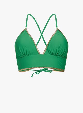 La Nouvelle Haut de maillot de bain Ambre &agrave; liser&eacute; brillant