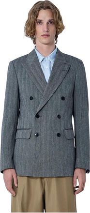 Dries Van Noten Homme, Vestes, Gris, Taille: XL Blazer Crois&eacute;