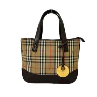 Burberry Sac &agrave; main en cuir et toile Pre-owned - Femme - Pre-owned - Brun - Taille: ONE Size
