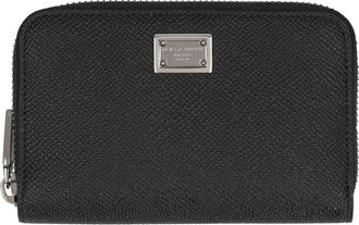 Dolce & Gabbana Mens Leather Wallet Black Calf & Cardholders