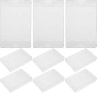 BESPORTBLE 10 St&uuml;ck Durchsichtige PVC Kassettenaufbewahrungsbox Stapelbar Kompakt f&uuml;r Zuhause und Unterwegs