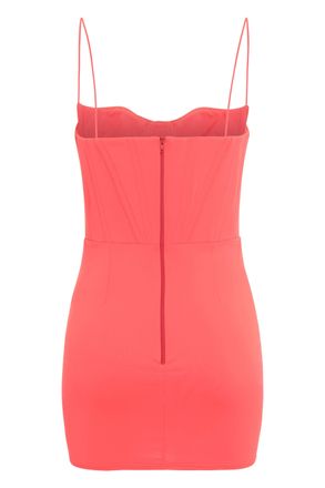 Alex Perry Womens Mini Dress Technical Fabric Orange Nylon