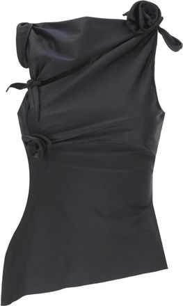 Coperni Femme, Tops, Noir, Taille: 36 FR Top Asym&eacute;trique Fleur