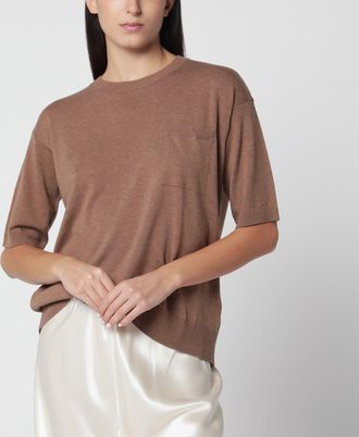 Max Mara Aurelia Kamelfarbener Wollpullover