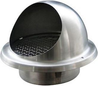 Atlantic prise dair murale - en inox - diametre 125 464040