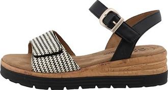 Romika Romika Femme 95r0032003 Sandale cale, Noir, 38 EU