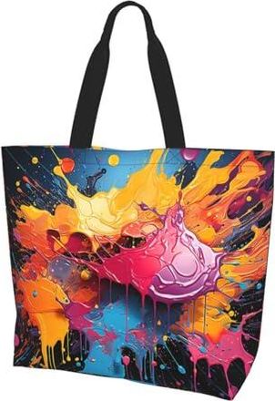 Generic Images D&Eacute;claboussures Sac Cabas Imperm&eacute;able Sacs De Courses L&eacute;ger Sac A Main Femme Pour Travail Universit&eacute; Gym