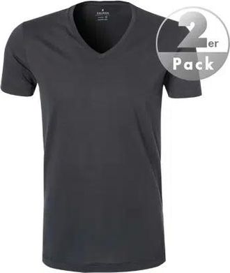 Ragman Herren T-Shirts blau Baumwolle