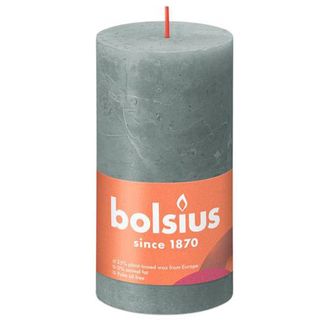 Bolsius Stompkaars Eucalyptus Green &Oslash;68 mm - Hoogte 13 cm - Grijsgroen - 60 branduren
