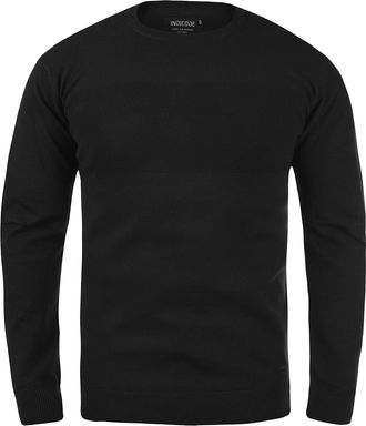 Indicode Ernesto Herren Strickpullover Feinstrick Pullover, Größe:XL, Farbe:Black (999)