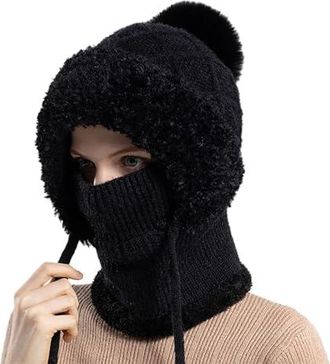 Generic Bonnet Femme Hiver Bonnet Femme Chapeau Femme Hiver Confortable Classique - Bonnet Cyclisme Coupe-Vent Femme Hiver, Tricot Thermique, Protection Optim