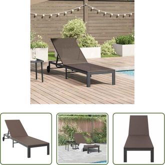 vidaXL vidaXL Gartenm&ouml;bel - Sonnenliege 1-Person Braun 206 x 62,5 x 74 cm Poly-Rattan