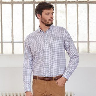 Bexley Lindsay - Chemise homme bleu et beige
