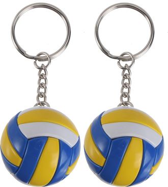FOMIYES 2 St&uuml;ck Volleyball-Schl&uuml;sselanh&auml;nger, lustige Sportball-Schl&uuml;sselanh&auml;nger, einzigartige Taschenanh&auml;nger, Leder-Volleyball-Ornamente, h&auml;ngende Schl&uuml;sse